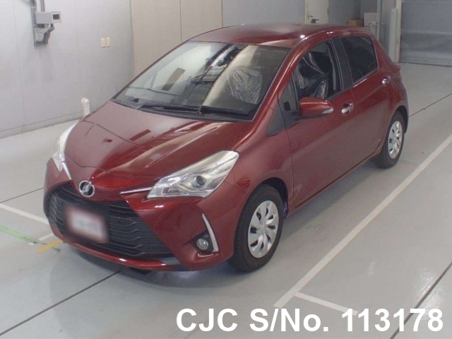 2019 Toyota Vitz Red for sale | Stock No. 113178 | Japanese Used Cars ...