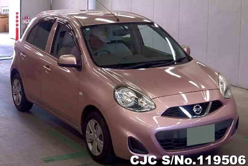 2014 Nissan March Pink for sale | Stock No. 119506 | Japanese Used Cars ...