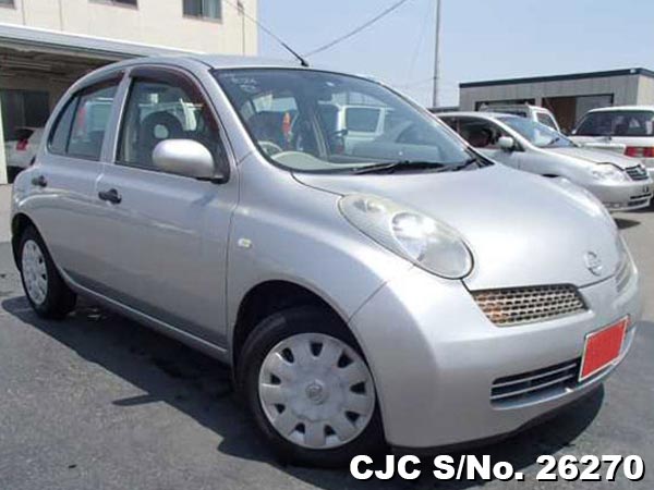 2002 Nissan March Silver for sale | Stock No. 26270 | Japanese Used ...