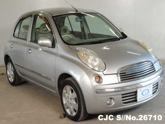 2002 Nissan March Silver for sale | Stock No. 26710 | Japanese Used ...