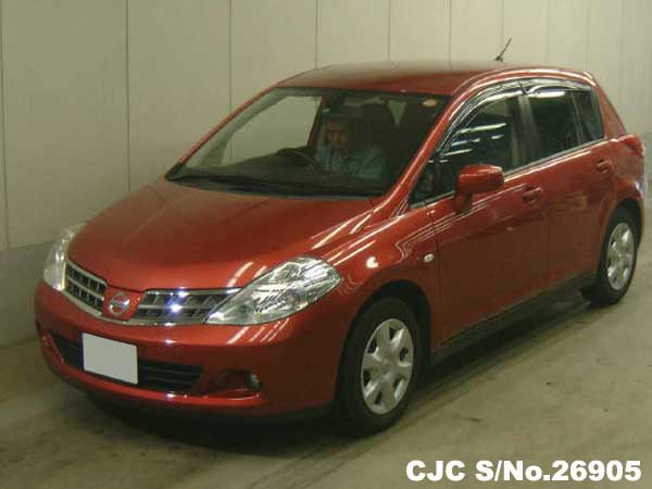 2008 Nissan Tiida Red for sale | Stock No. 26905 | Japanese Used Cars ...