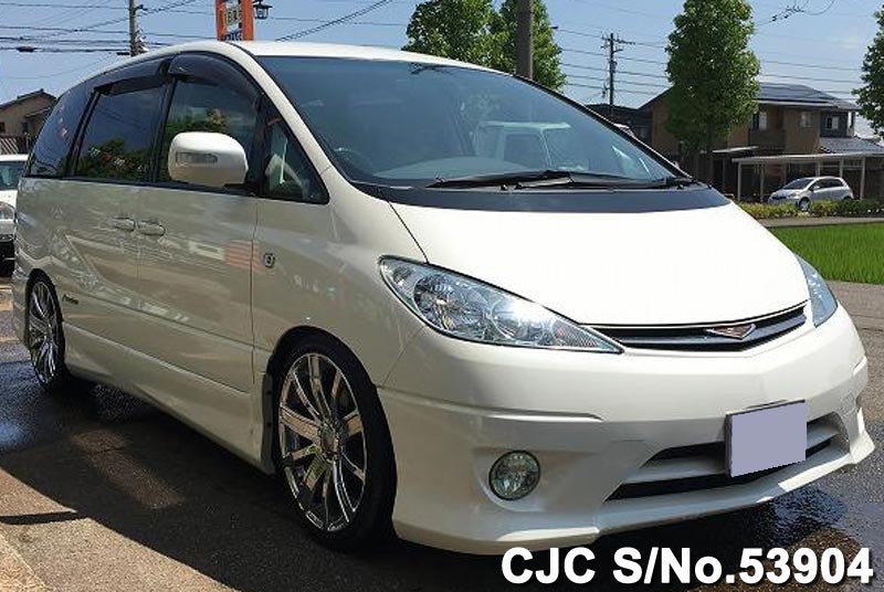 2005 Toyota Estima Pearl White for sale | Stock No. 53904 | Japanese ...