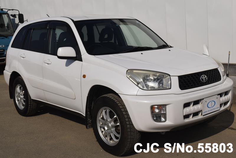 2001 Toyota Rav4 White for sale | Stock No. 55803 | Japanese Used Cars ...