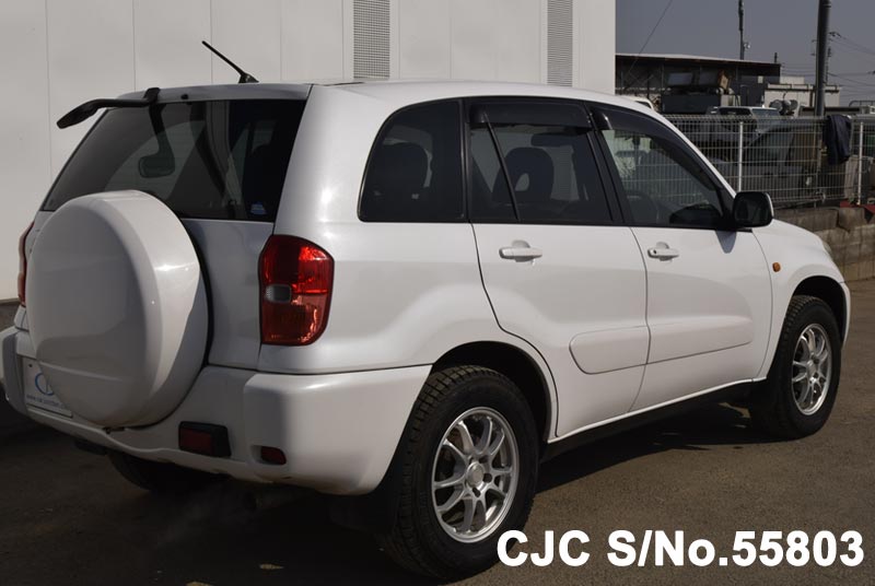 2001 Toyota Rav4 White for sale | Stock No. 55803 | Japanese Used Cars ...