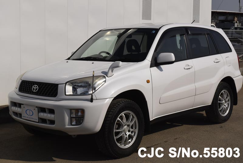 2001 Toyota Rav4 White for sale | Stock No. 55803 | Japanese Used Cars ...