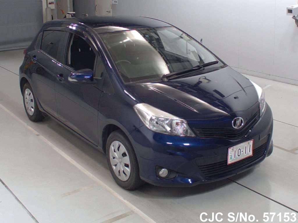 2014 Toyota Vitz Blue for sale | Stock No. 57153 | Japanese Used Cars ...