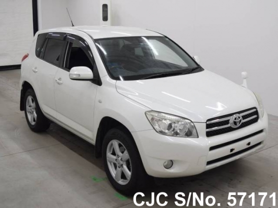 2008 Toyota Rav4 White for sale | Stock No. 57171 | Japanese Used Cars ...