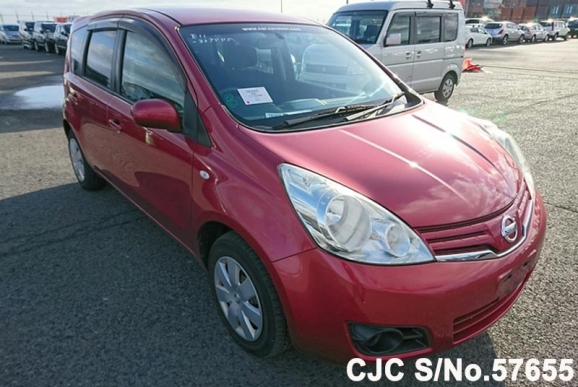 2008 Nissan Note Red for sale | Stock No. 57655 | Japanese Used Cars ...