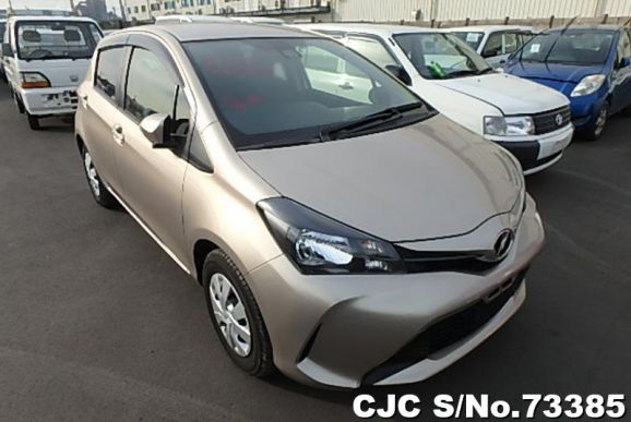 2015 Toyota Vitz Beige for sale | Stock No. 73385 | Japanese Used Cars ...