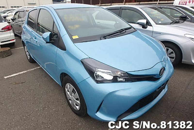 2016 Toyota Vitz Blue for sale | Stock No. 81382 | Japanese Used Cars ...