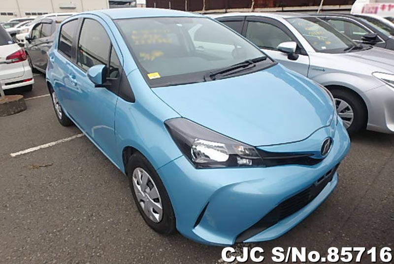 2016 Toyota Vitz Blue for sale | Stock No. 85716 | Japanese Used Cars ...