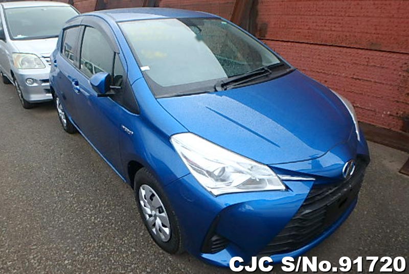 2017 Toyota Vitz Hybrid Blue for sale | Stock No. 91720 | Japanese Used ...