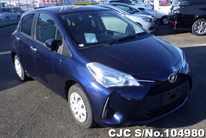 2018 Toyota Vitz Blue for sale | Stock No. 104980 | Japanese Used Cars ...