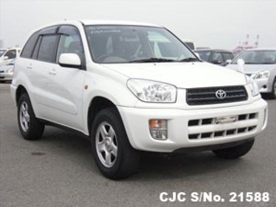 2002 Toyota Rav4 Pearl White for sale | Stock No. 21588 | Japanese Used ...