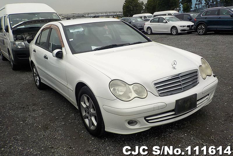 2005 Mercedes Benz C Class White for sale | Stock No. 111614 | Japanese ...